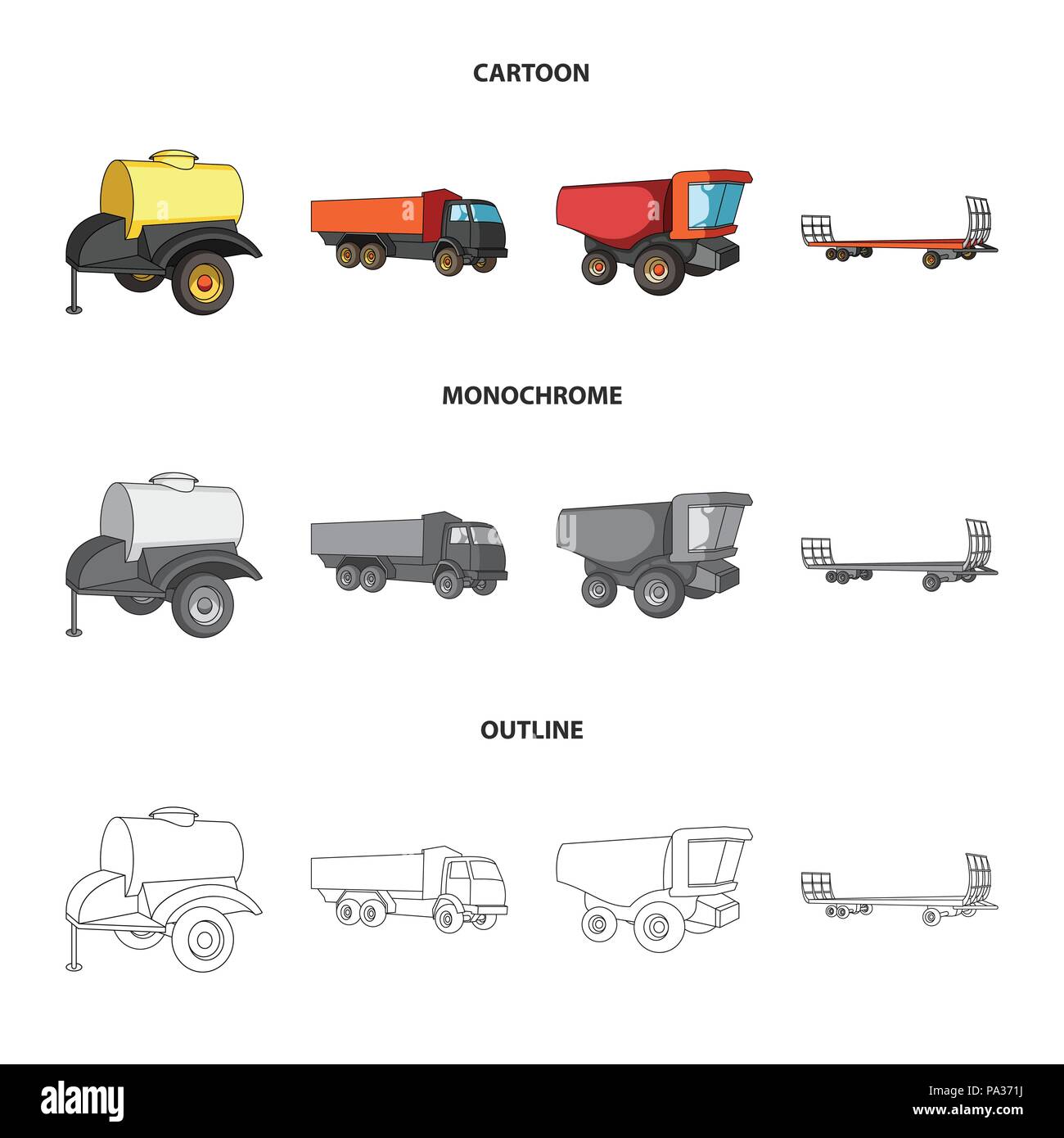 Bale collection truck Stock Vector Images - Alamy