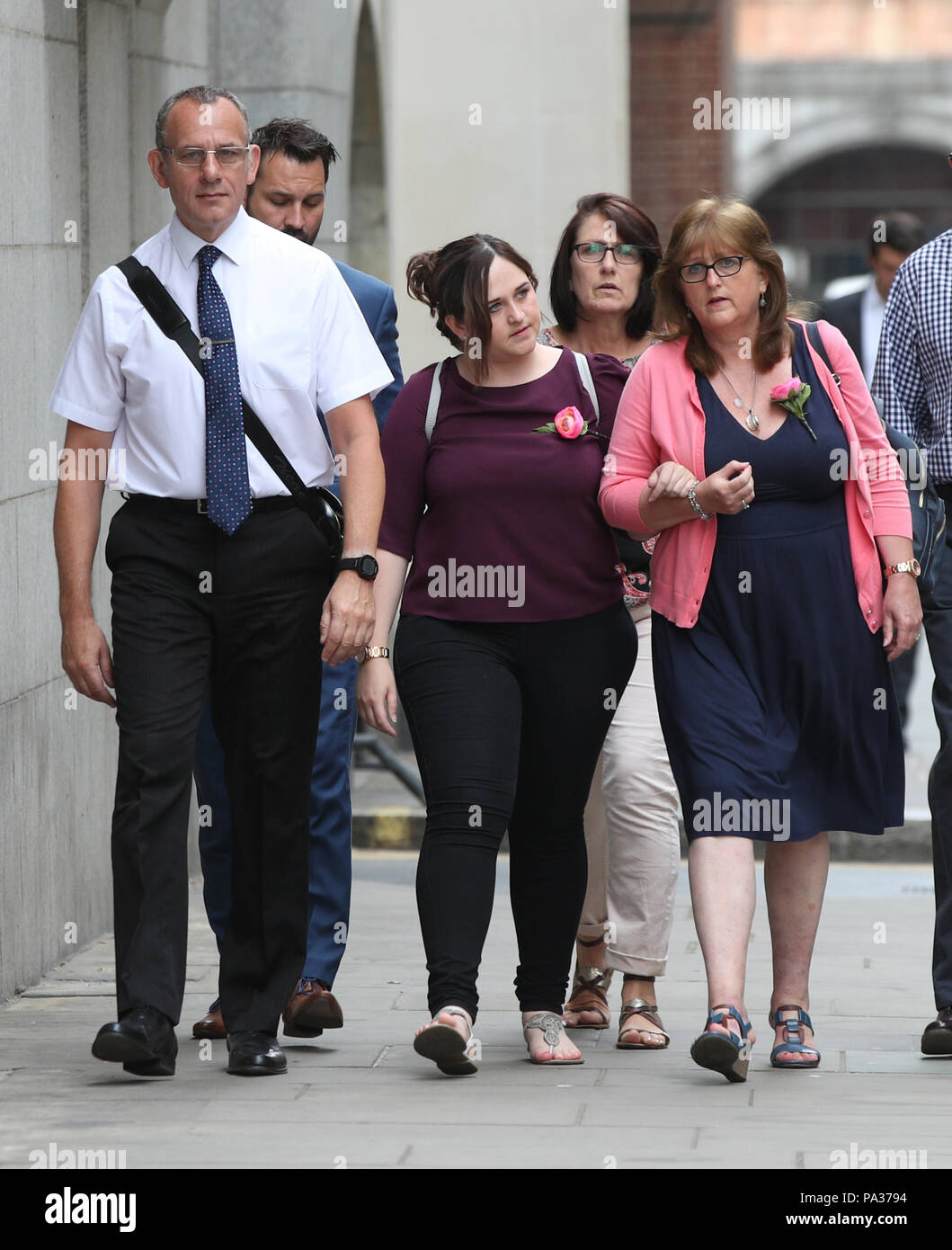 The family of Charlotte Brown (left to right) father Graham Brown ...