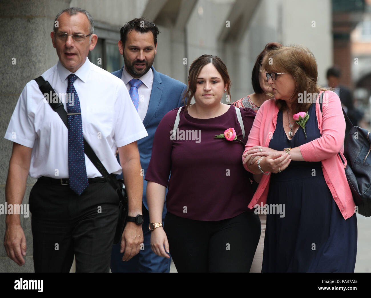 The family of Charlotte Brown (left to right) father Graham Brown ...