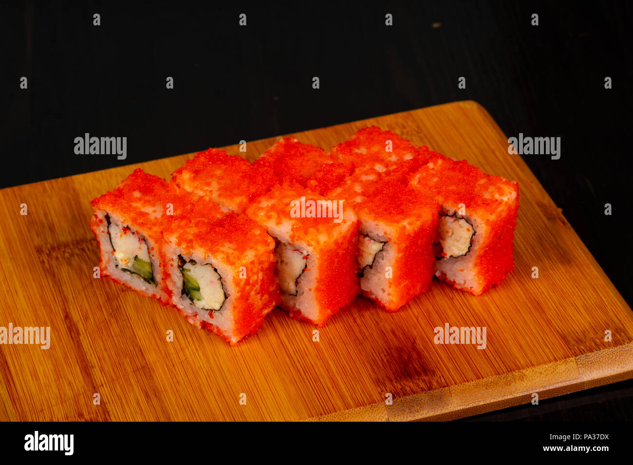 Japanese California roll with prawn Stock Photo - Alamy