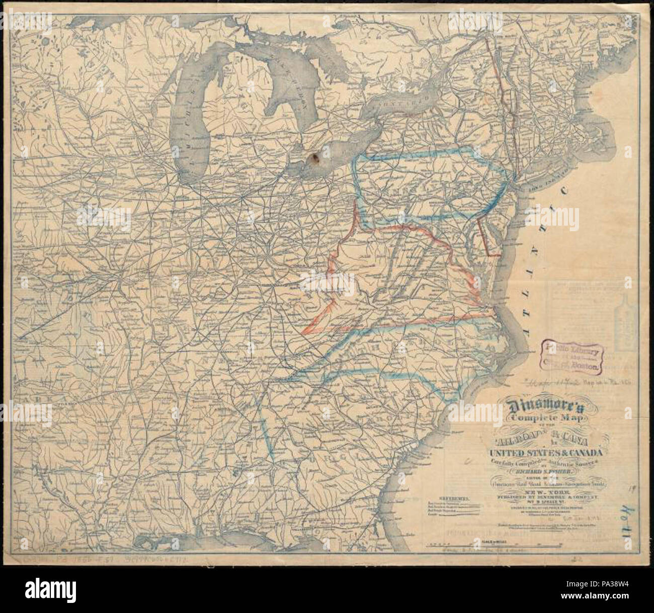 United states map 1800s hi-res stock photography and images - Alamy