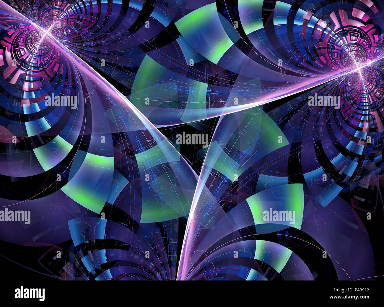 Abstract fractal patterns and shapes. Fractal texture. The colors in ...