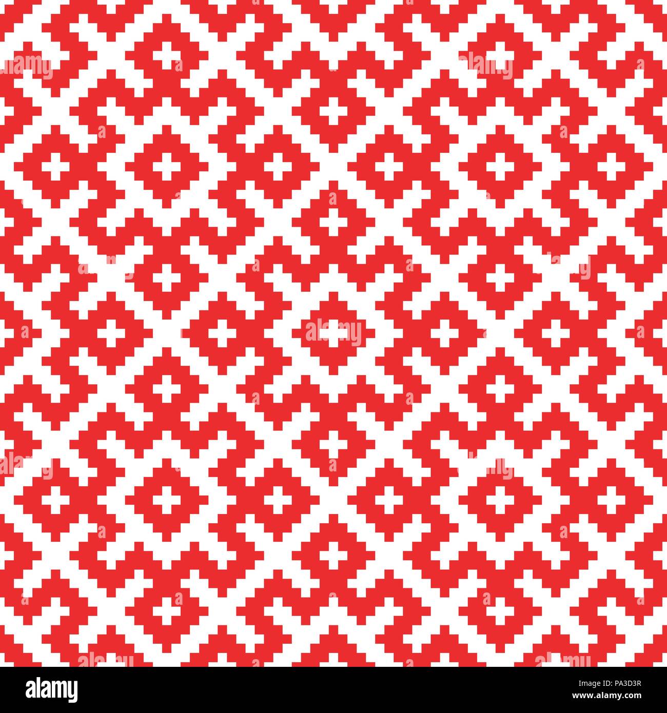 Seamless pattern based on traditional Russian and slavic ornament made ...