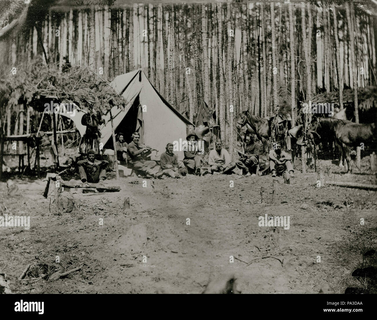 American cavalry camps hi-res stock photography and images - Alamy