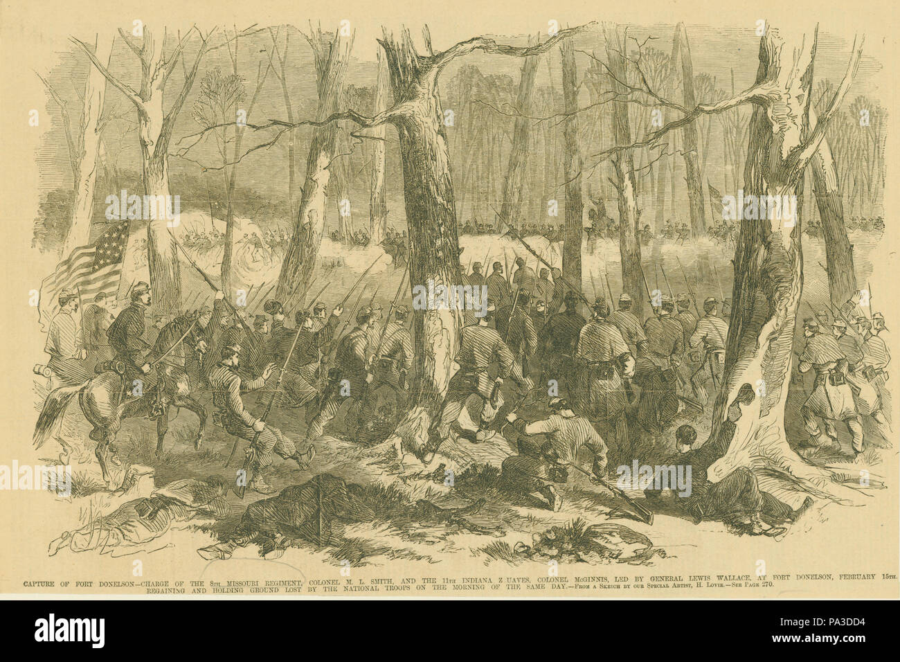 2 "Capture of Fort Donelson. Charge of the 8th Missouri Regiment, By ...