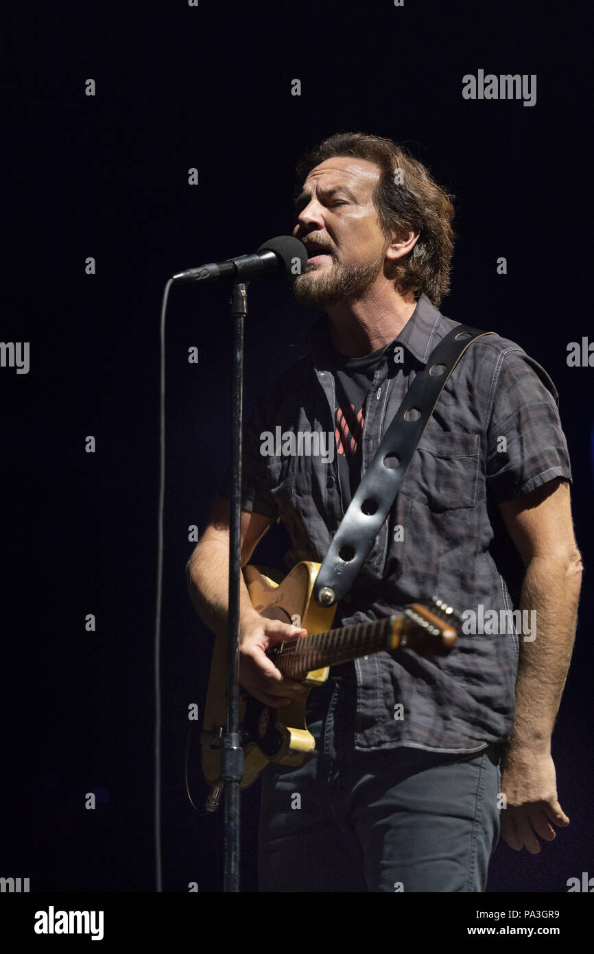 Pearl Jam perform on the first of two dates at the O2 Arena, London as ...