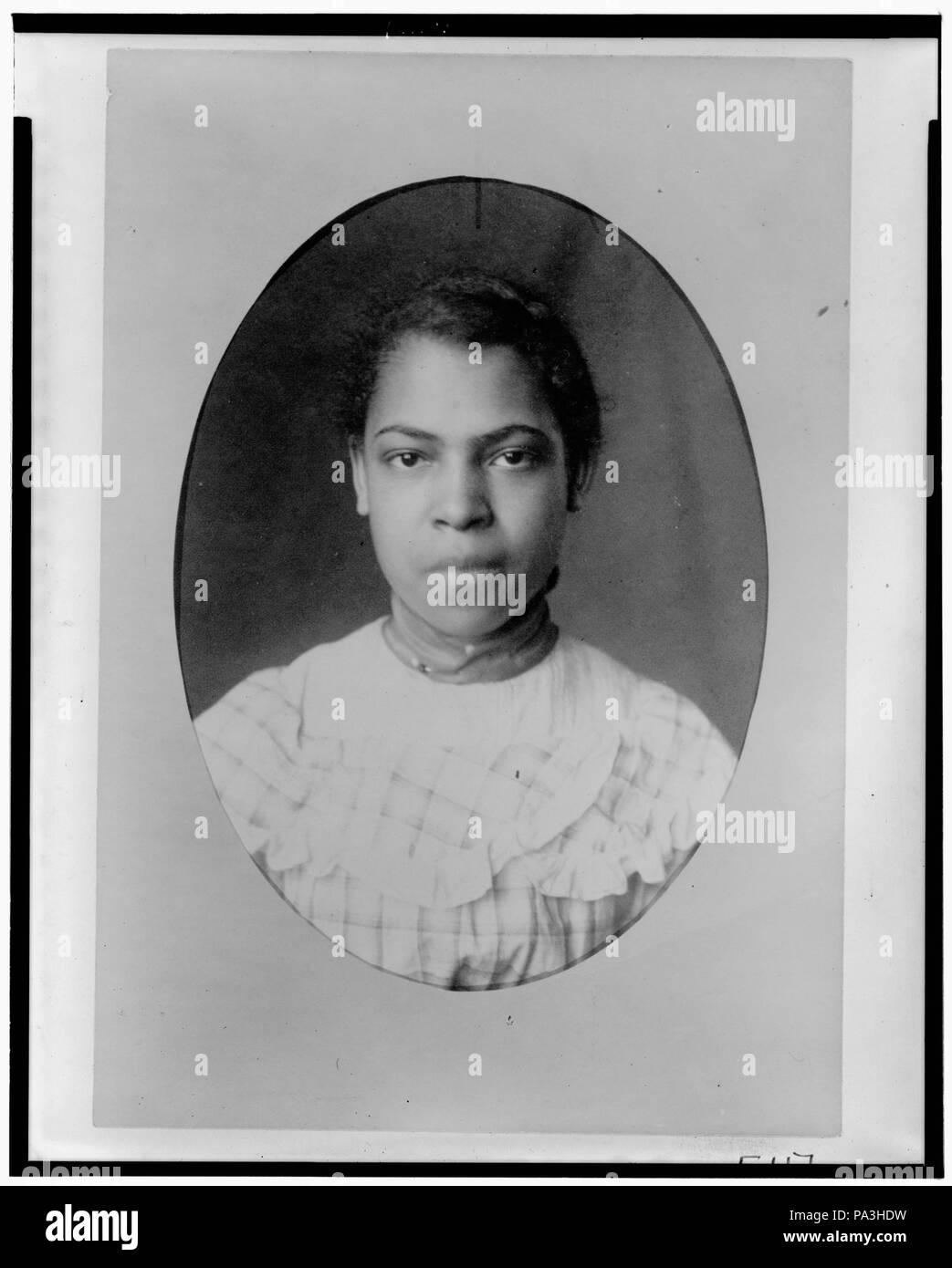 103 African American girl, head-and-shoulders portrait, facing front ...