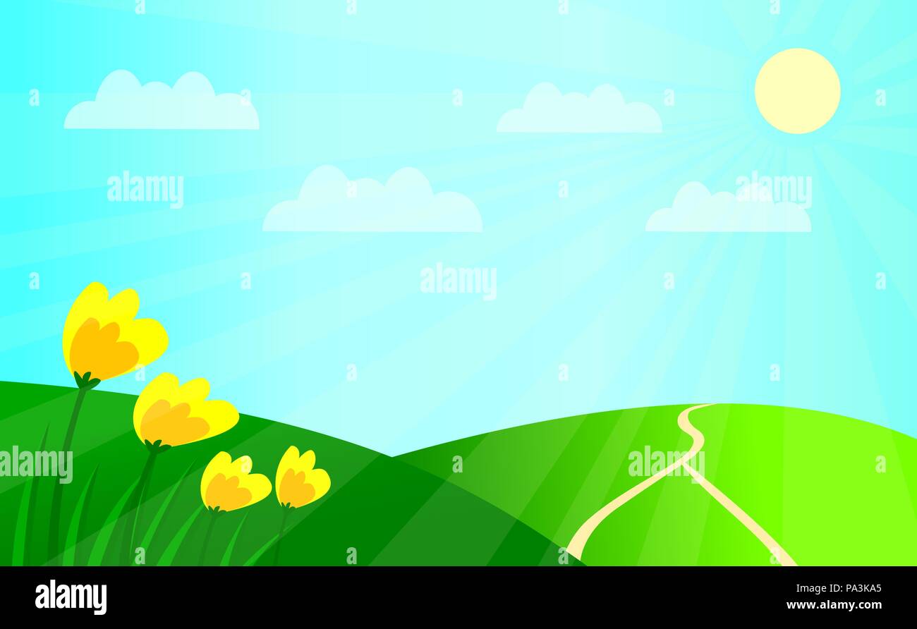 Path into the sky Stock Vector Images - Alamy