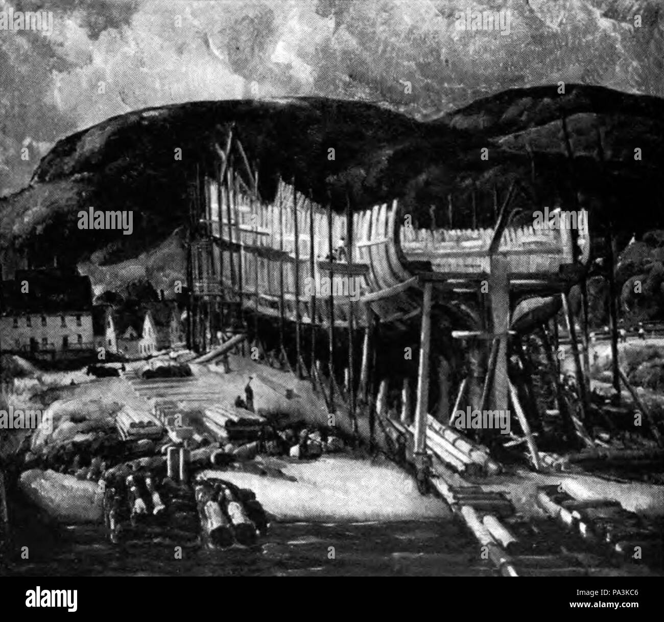 Building art painting Black and White Stock Photos & Images - Alamy