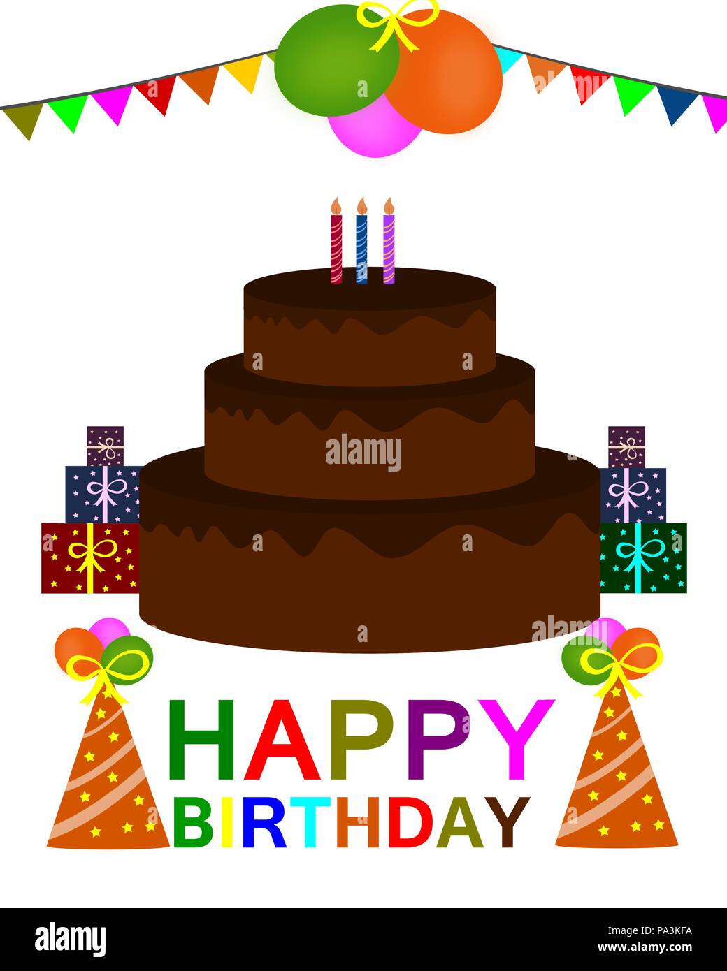 Happy Birthday Wishes Card Vector Stock Vector Image Art Alamy