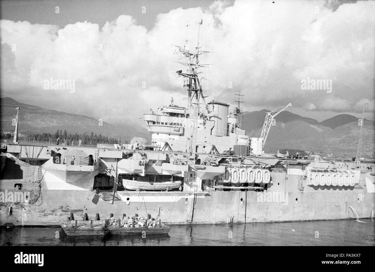 114 HMS Glory at Vancouver Nov 1945 Stock Photo - Alamy