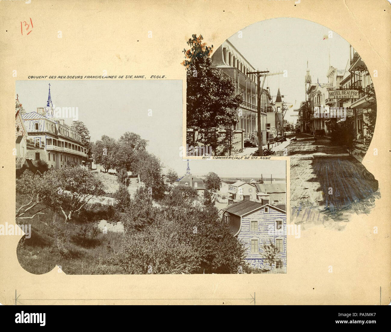 57 Couvent des soeurs Franciscaines et rue commerciale de Sainte-Anne ...