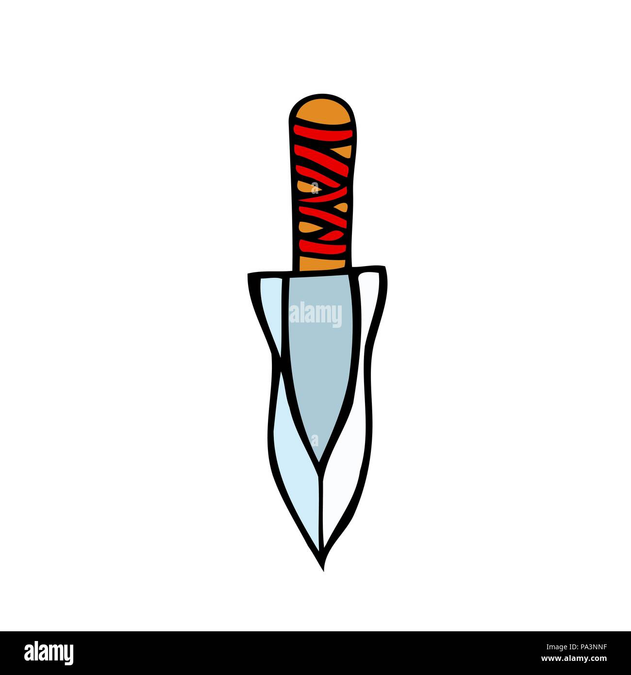 Colored image of dagger. Vector illustration isolated on white ...