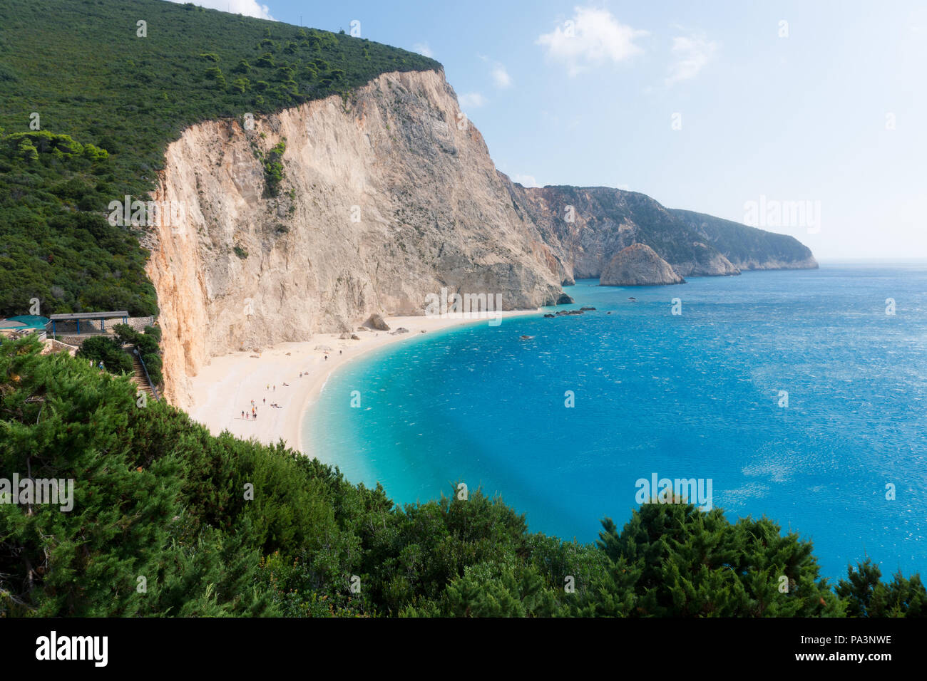Top view of white beach with rocks of Lefkada Island Stock Photo - Alamy