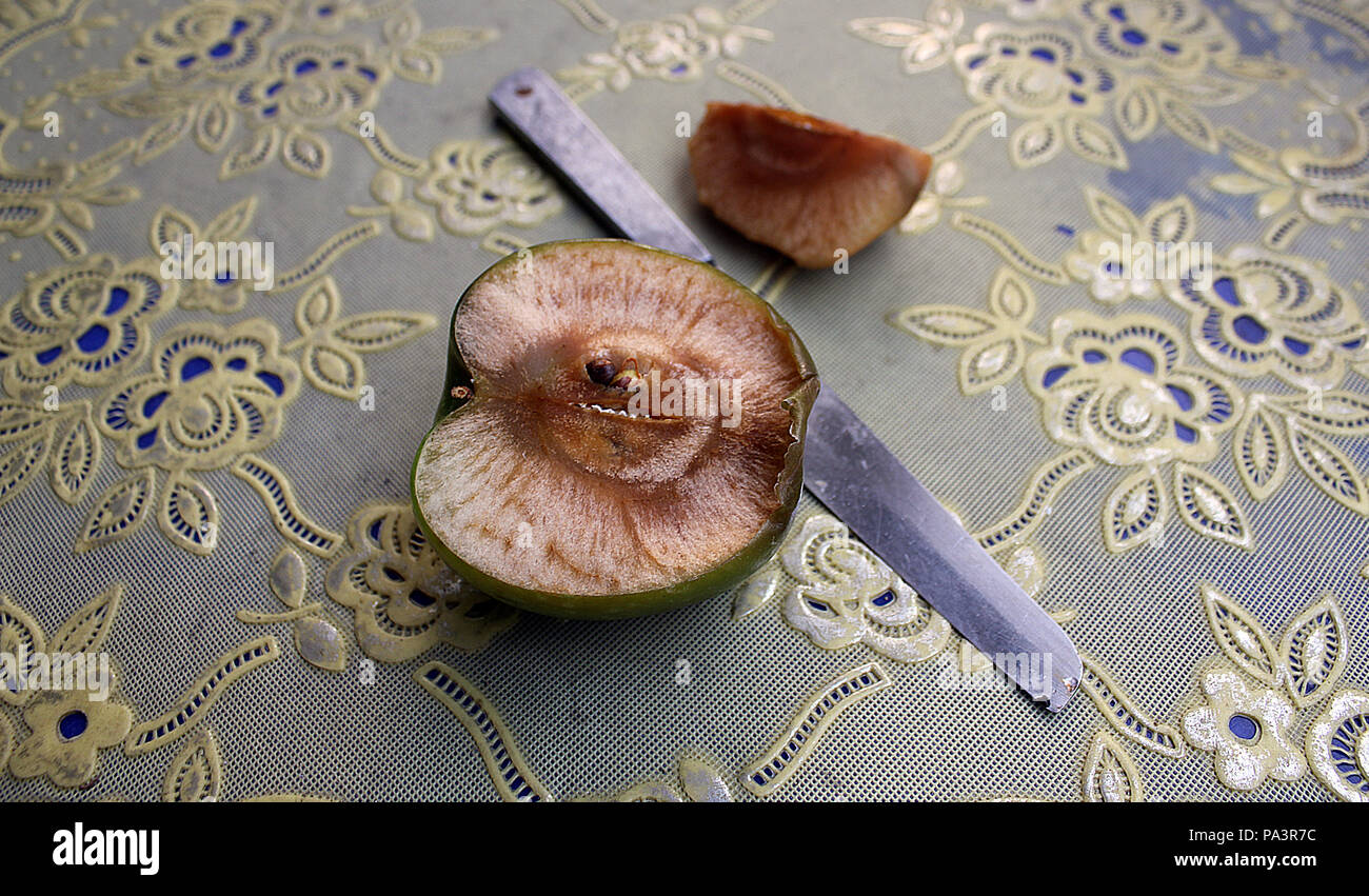 Apple are not eaten after splitting Stock Photo - Alamy
