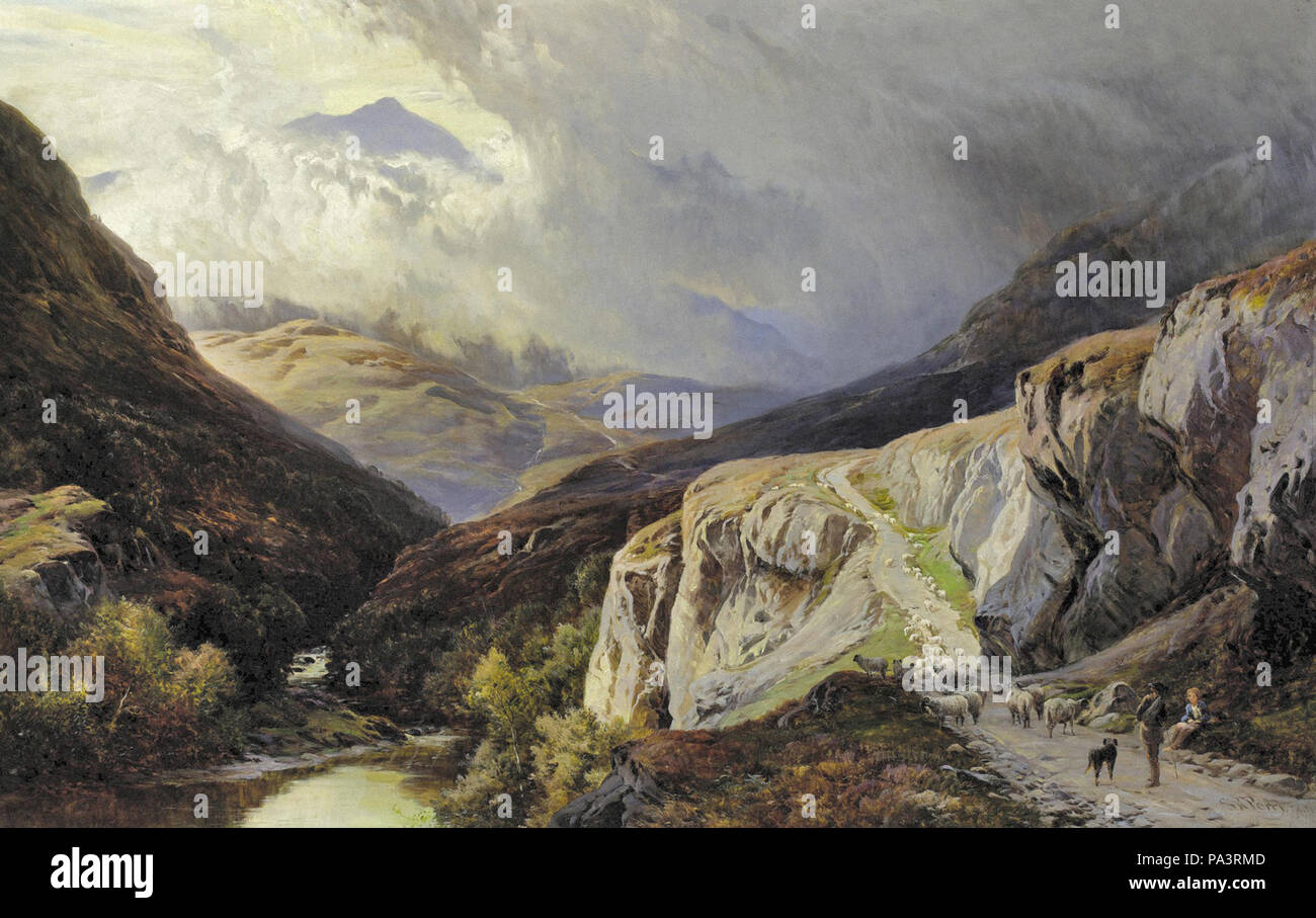 Percy Sidney Richard - Sheep on a Mountain Pass Stock Photo - Alamy