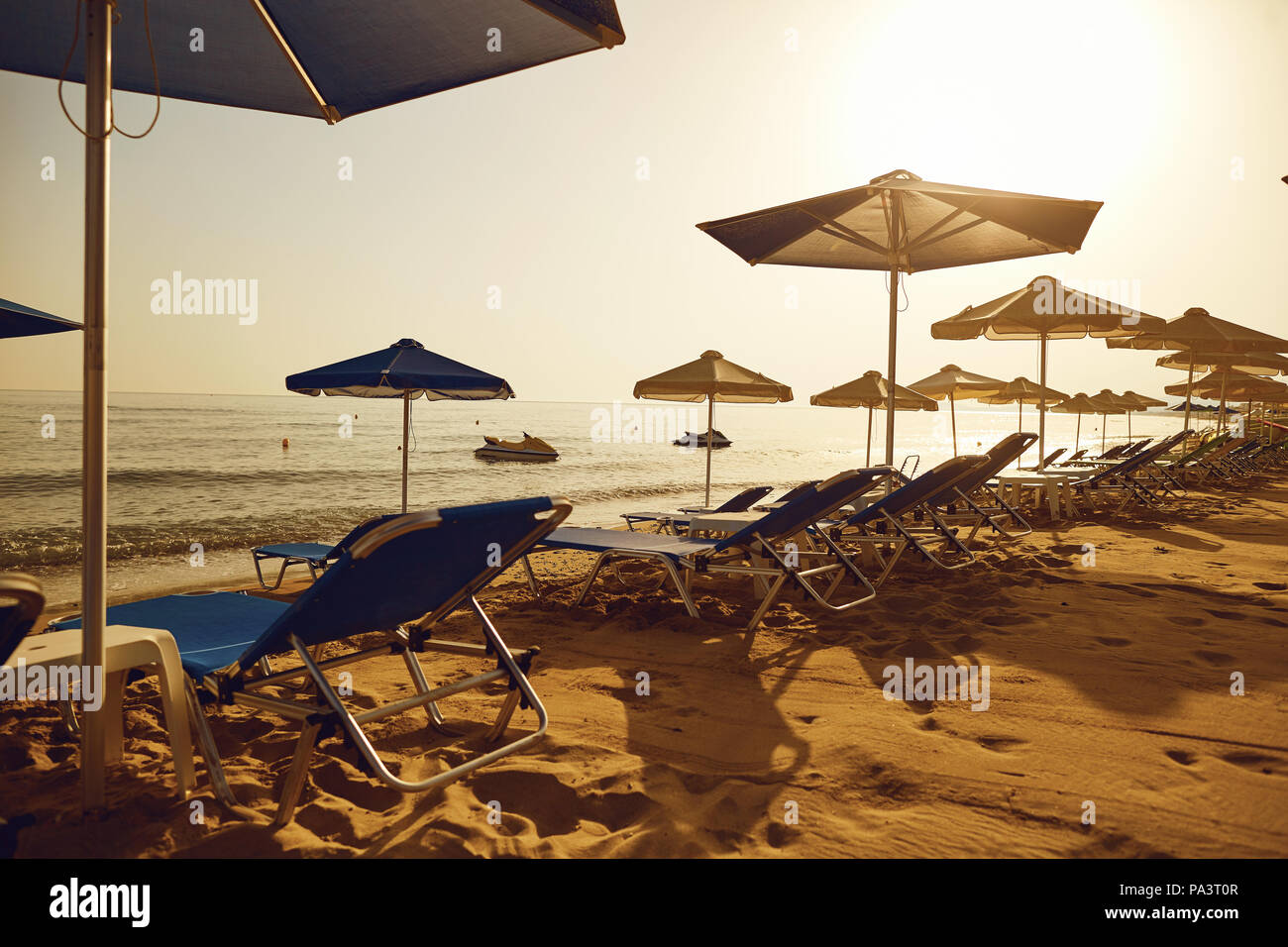 Beach in the resort in the summer Stock Photo - Alamy