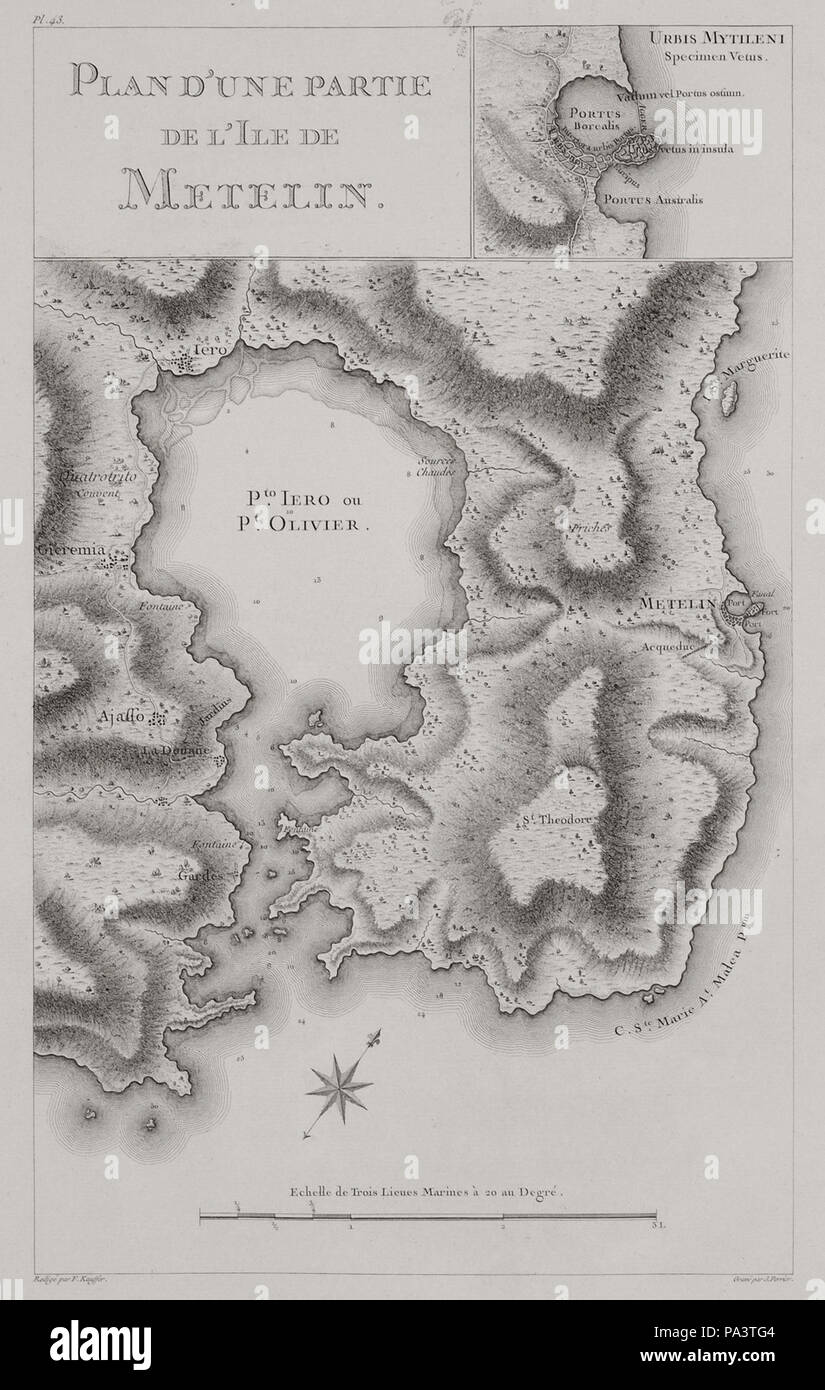 200 Plan d'une partie de l'ile de Metelin - Choiseul-gouffier Gabriel ...