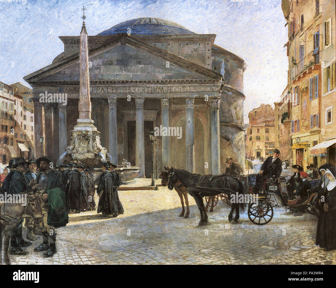 Peterssen Eilif - Fra Pantheon-Plassen Roma Stock Photo - Alamy