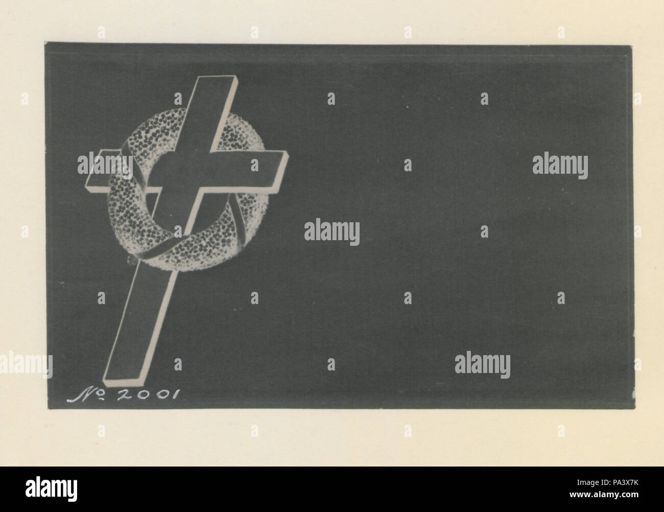 683 Funeral card design no 2001 (HS85-10-168F) original Stock Photo - Alamy