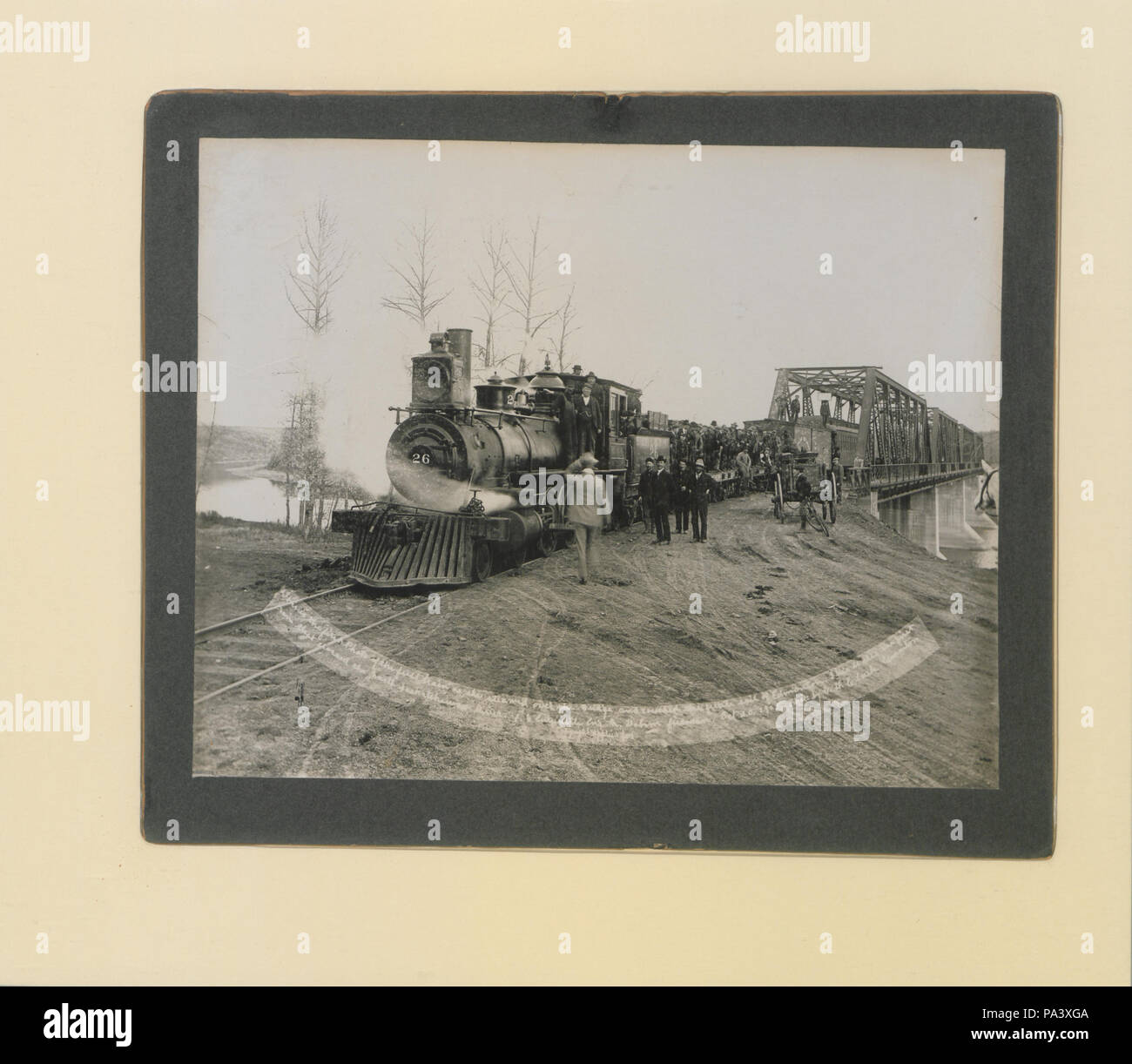 First train that crossed the north saskatchewan hi-res stock ...