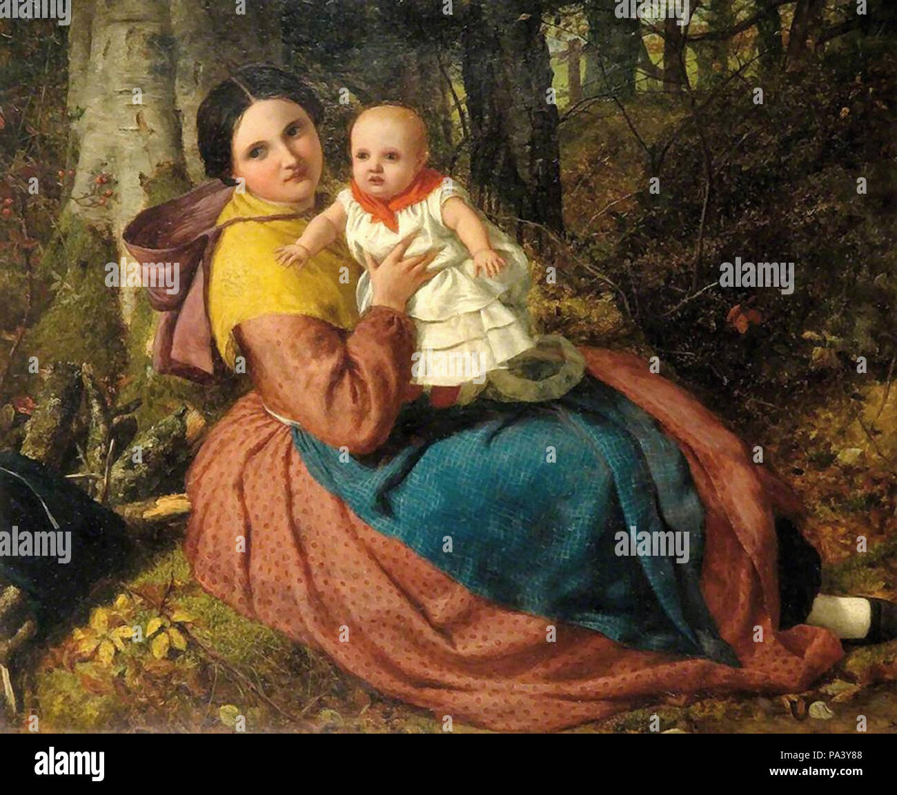 Pickersgill Frederick Richard - the Artist's Son and Nurse Stock Photo ...