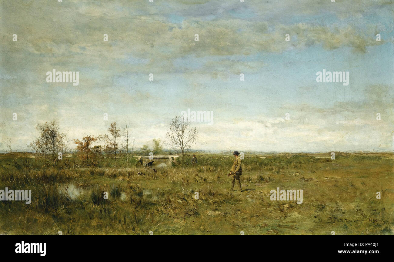 Pokhitonov Ivan Pavlovich - Hunters in Pont Long Stock Photo - Alamy