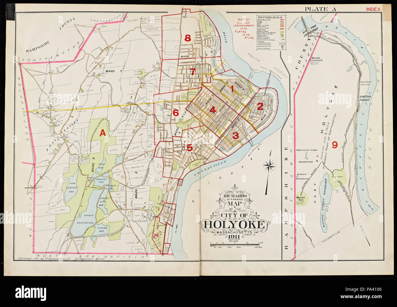 Holyoke massachusetts map hi-res stock photography and images - Alamy