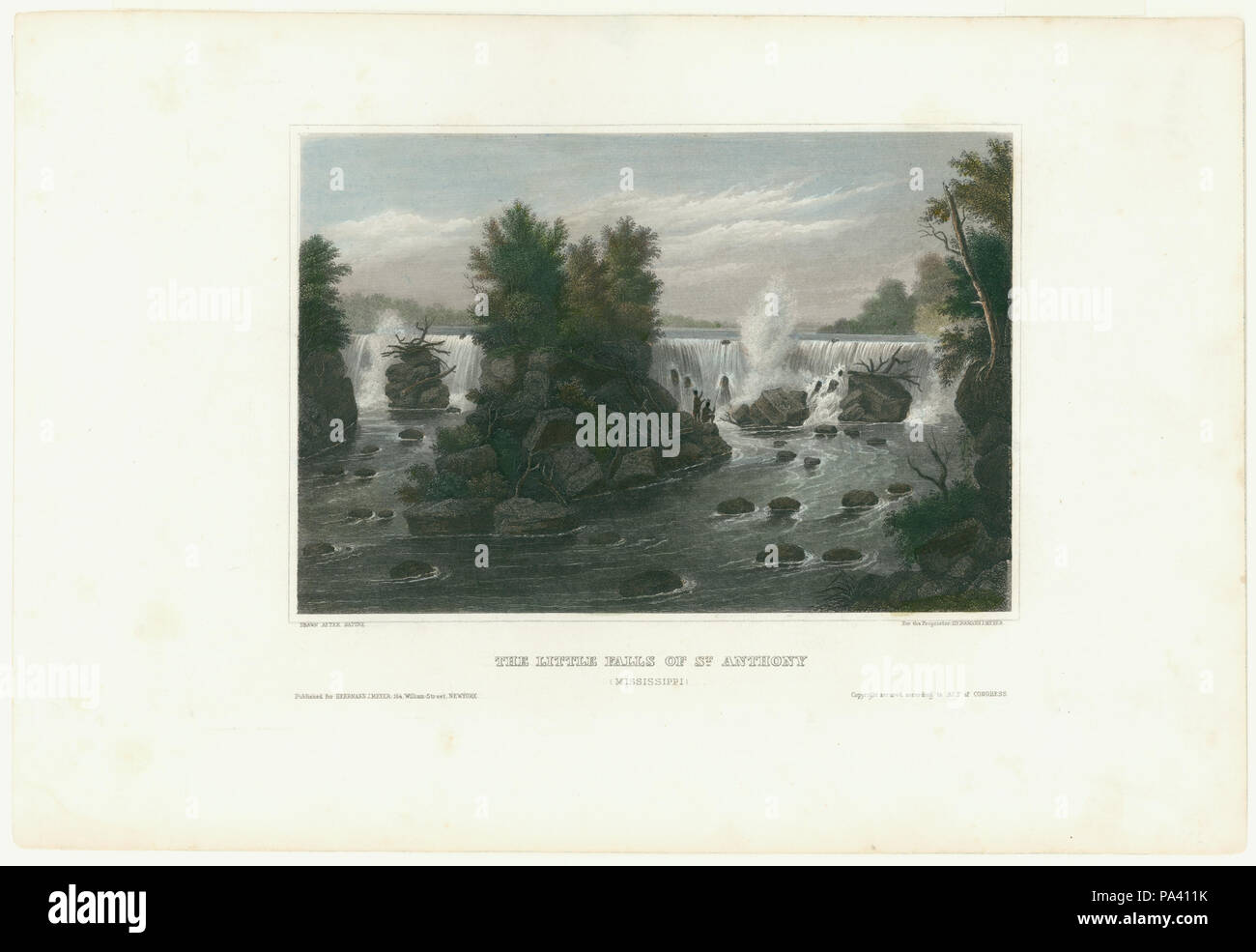 6 "The Little Falls of St. Anthony (Mississippi)." Stock Photo - Alamy