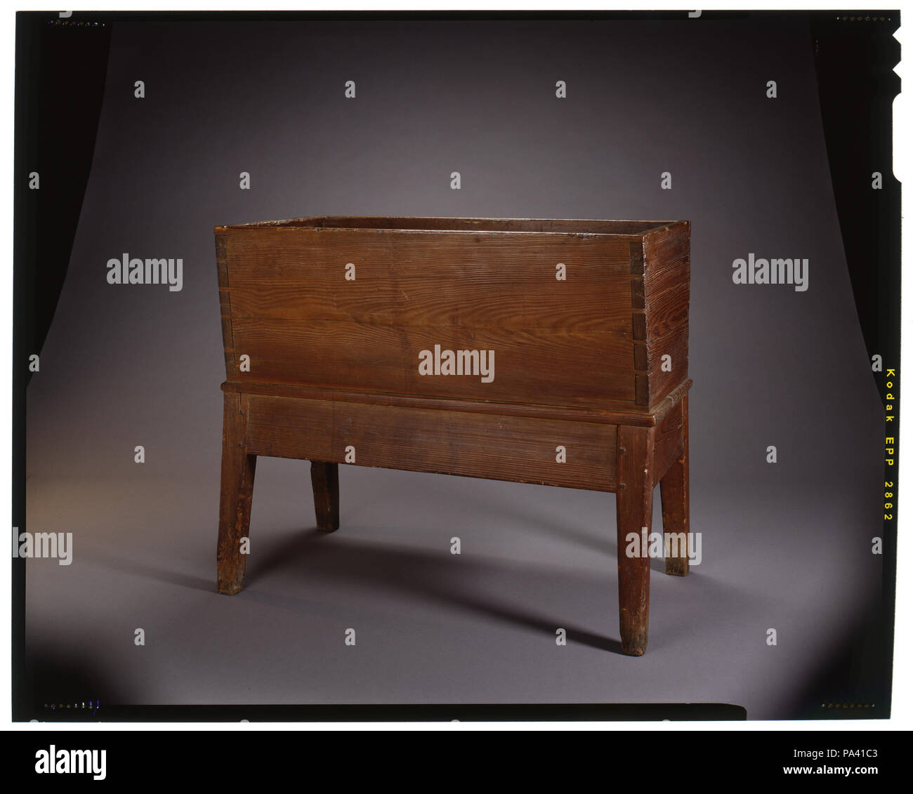 . English: French colonial pine dough trough for raising and kneading ...