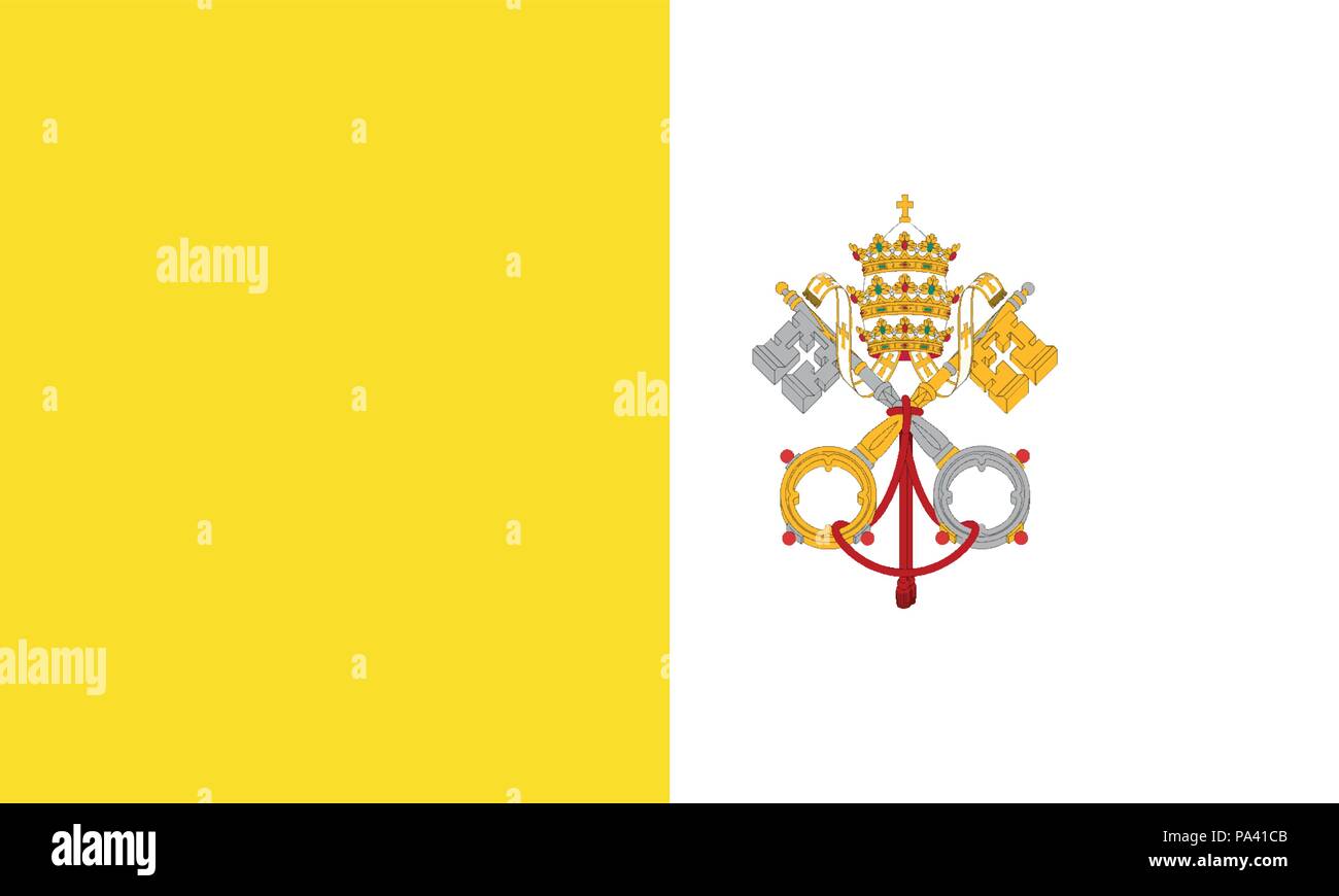Detailed Illustration National Flag Vatican city Stock Vector Image ...