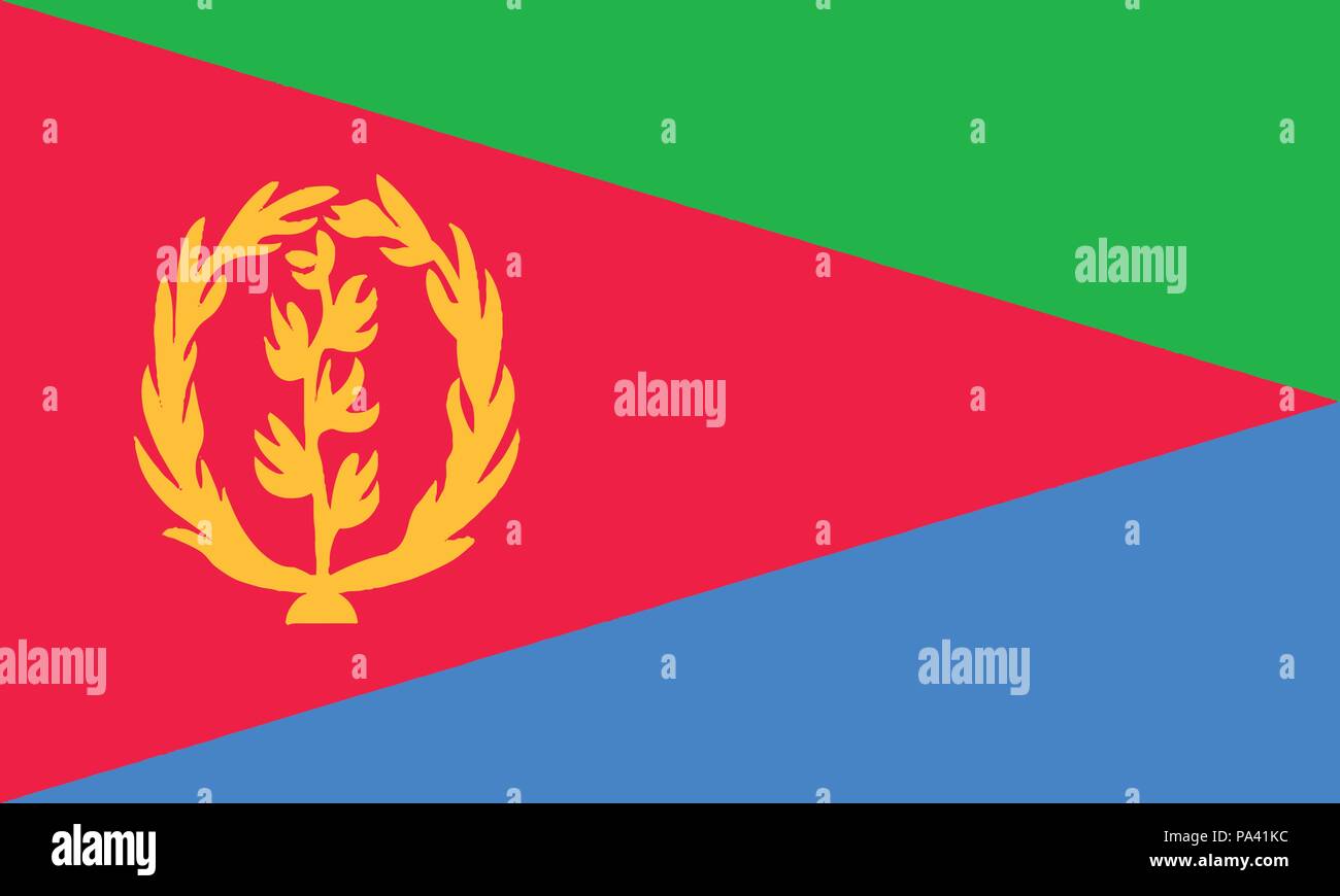Detailed Illustration National Flag Eritrea Stock Vector Image & Art ...