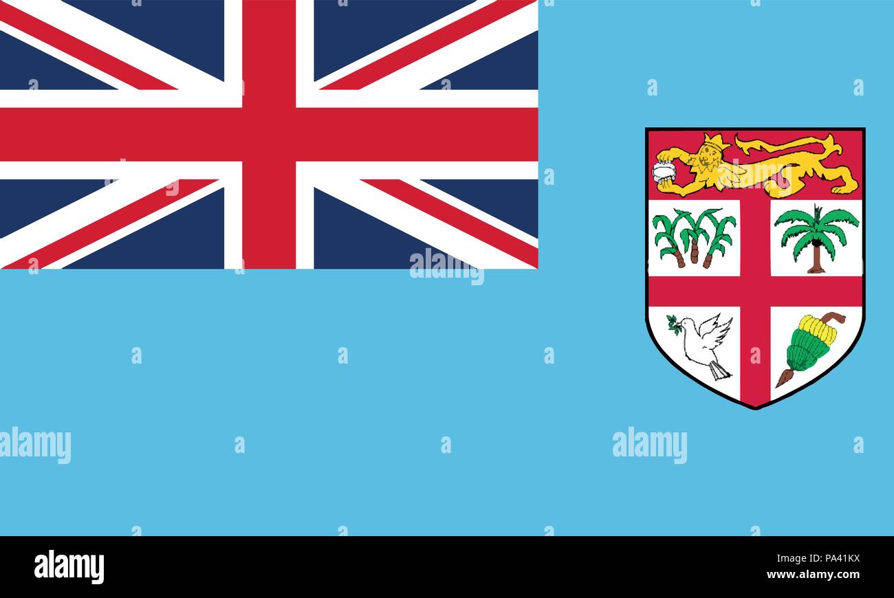 Detailed Illustration National Flag Fiji Stock Vector Image & Art - Alamy