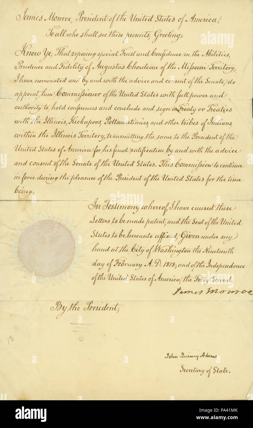 John quincy adams james monroe hi-res stock photography and images - Alamy