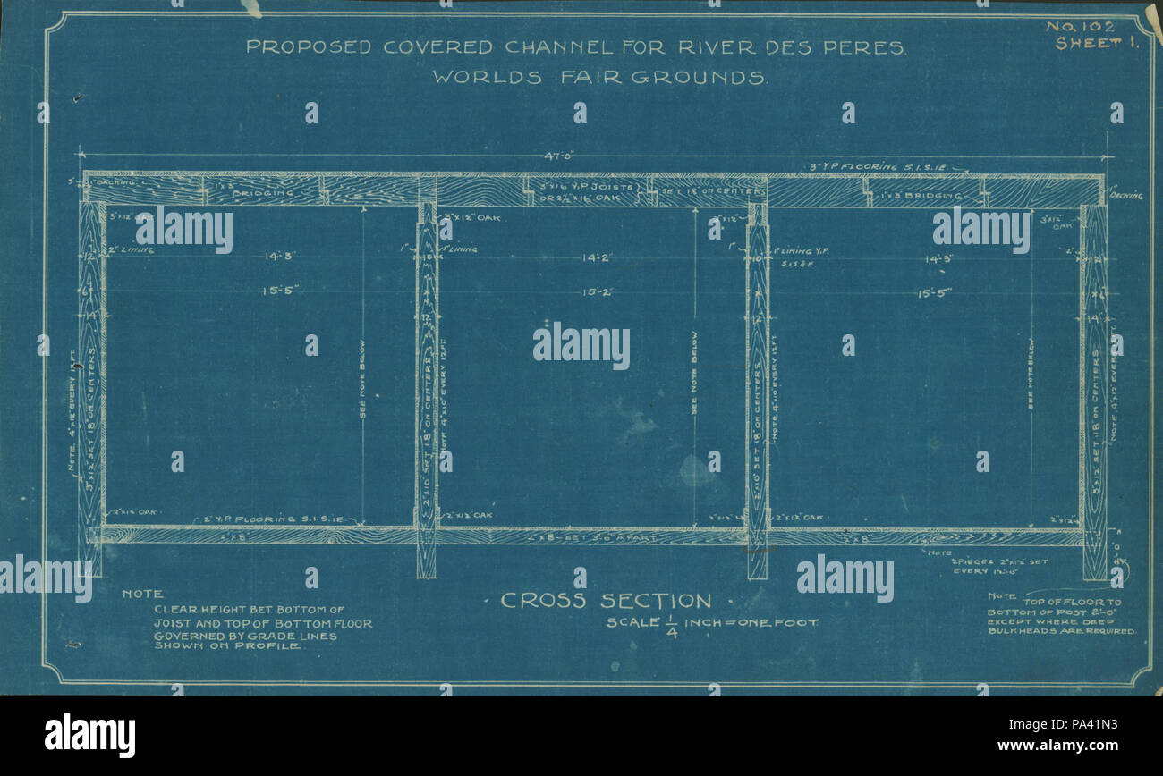 212 Blueprint drawing- Proposed Covered Channel for River Des Peres ...