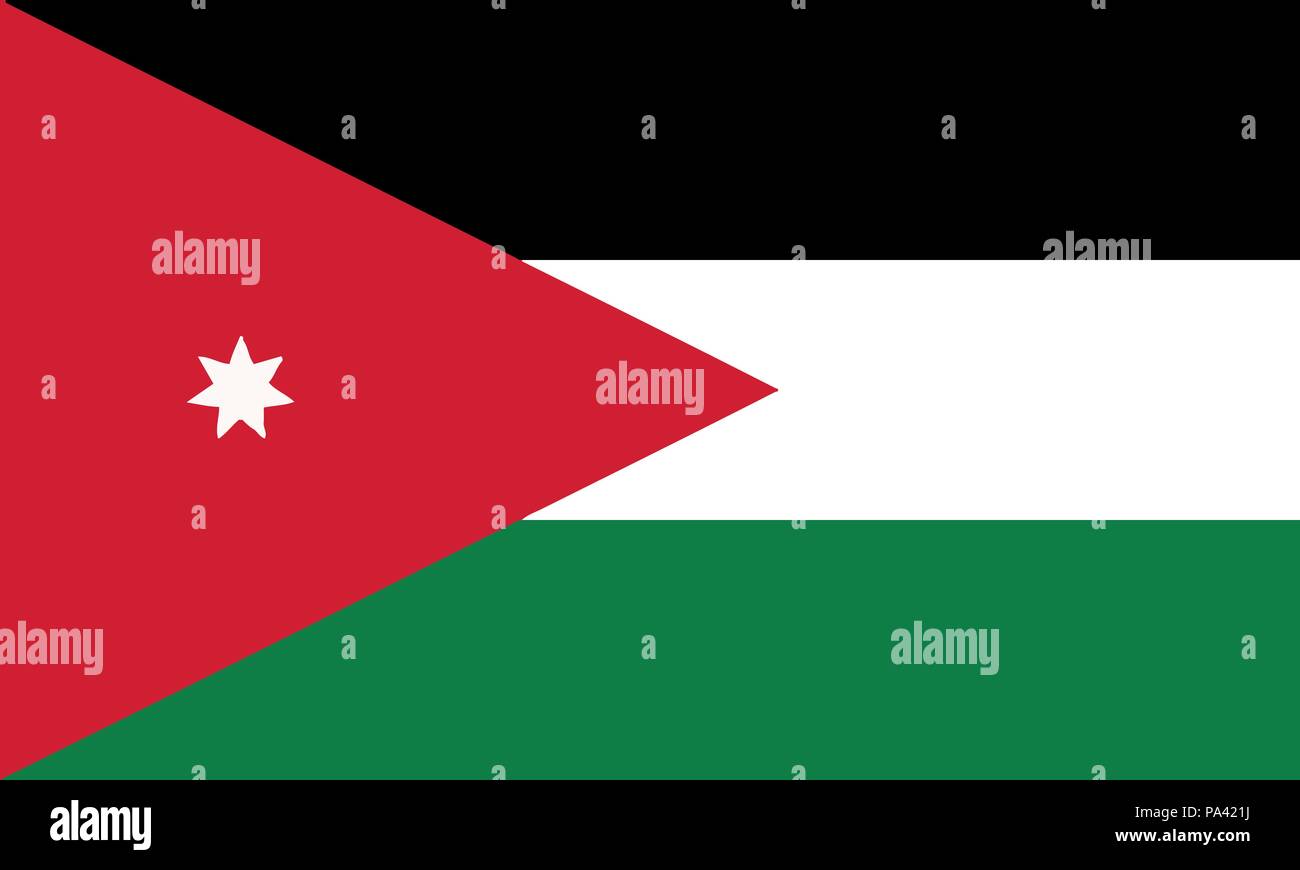 Jordan painted flag Stock Vector Images - Alamy