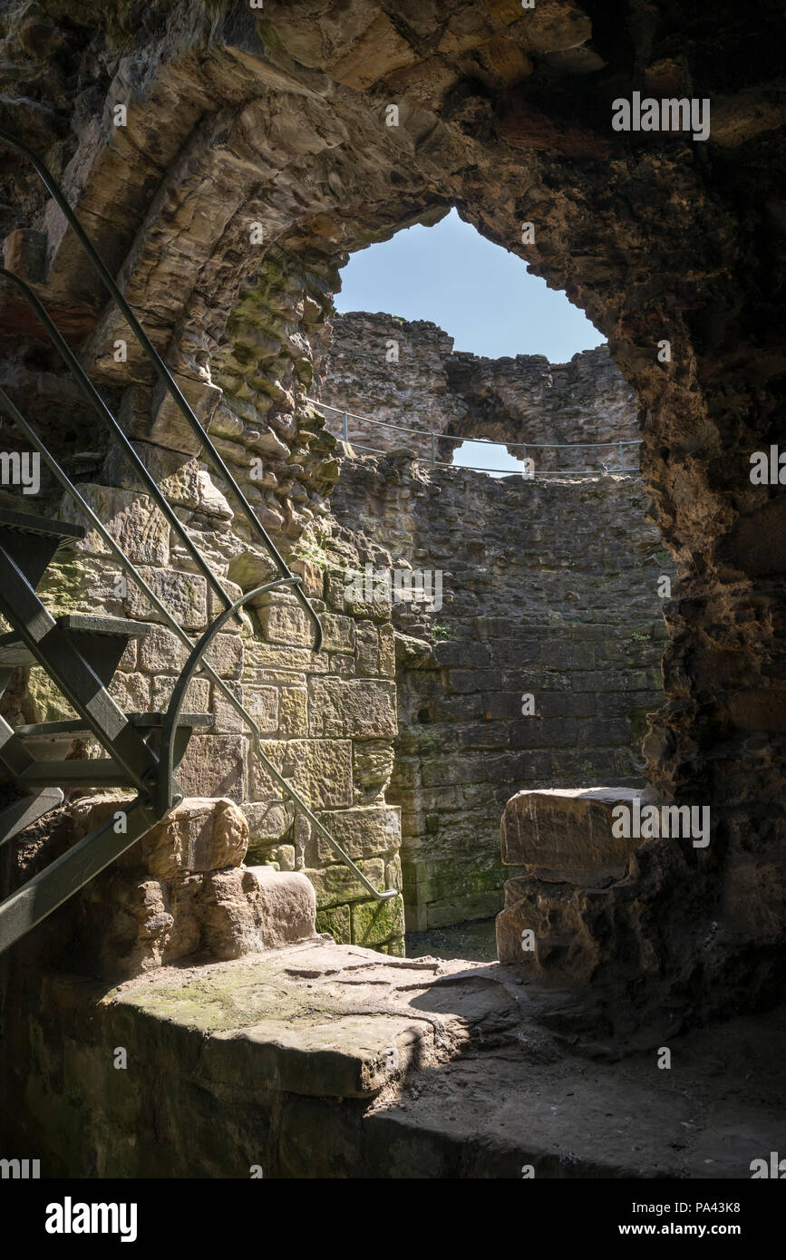 Interior of the round 'Donjon' tower of 13th Century Flint Castle in ...