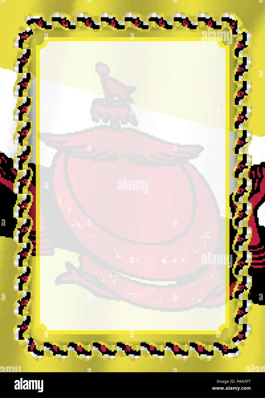 Frame and border of ribbon with Brunei flag, template elements for your ...