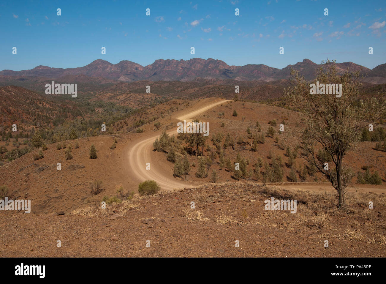Bunyeroo Valley South Australia, view from Razorback lookout over ...