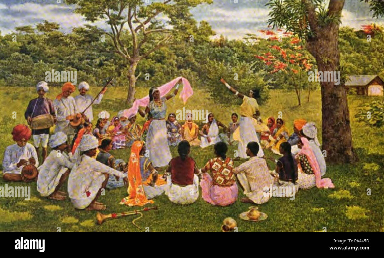 598 East Indian Immigrants in Cacao Estate Trinidad 1903-2 Stock Photo ...