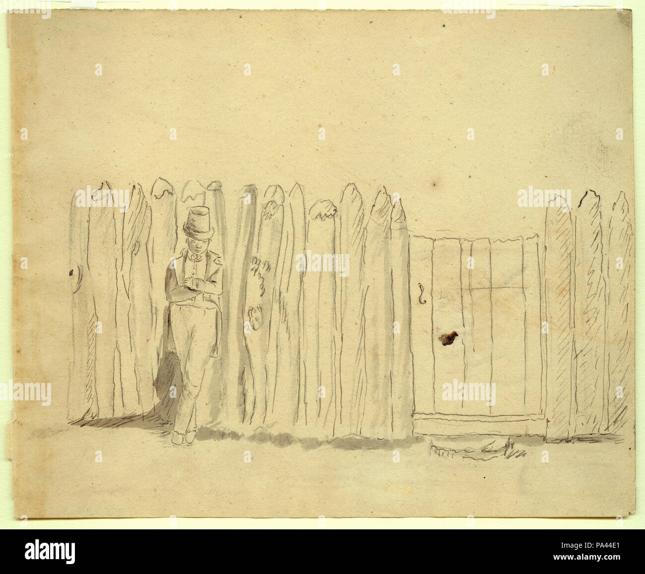 590 Drawing of a Creole Picket Fence by Anna Maria Von Phul Stock Photo ...