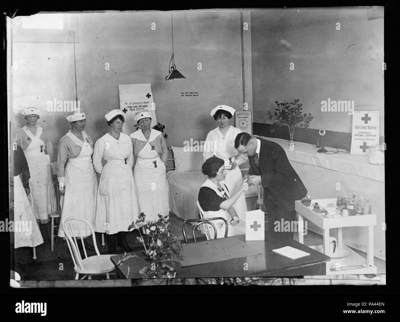 649 First aid booth at 1920 DNC 11761a Stock Photo - Alamy
