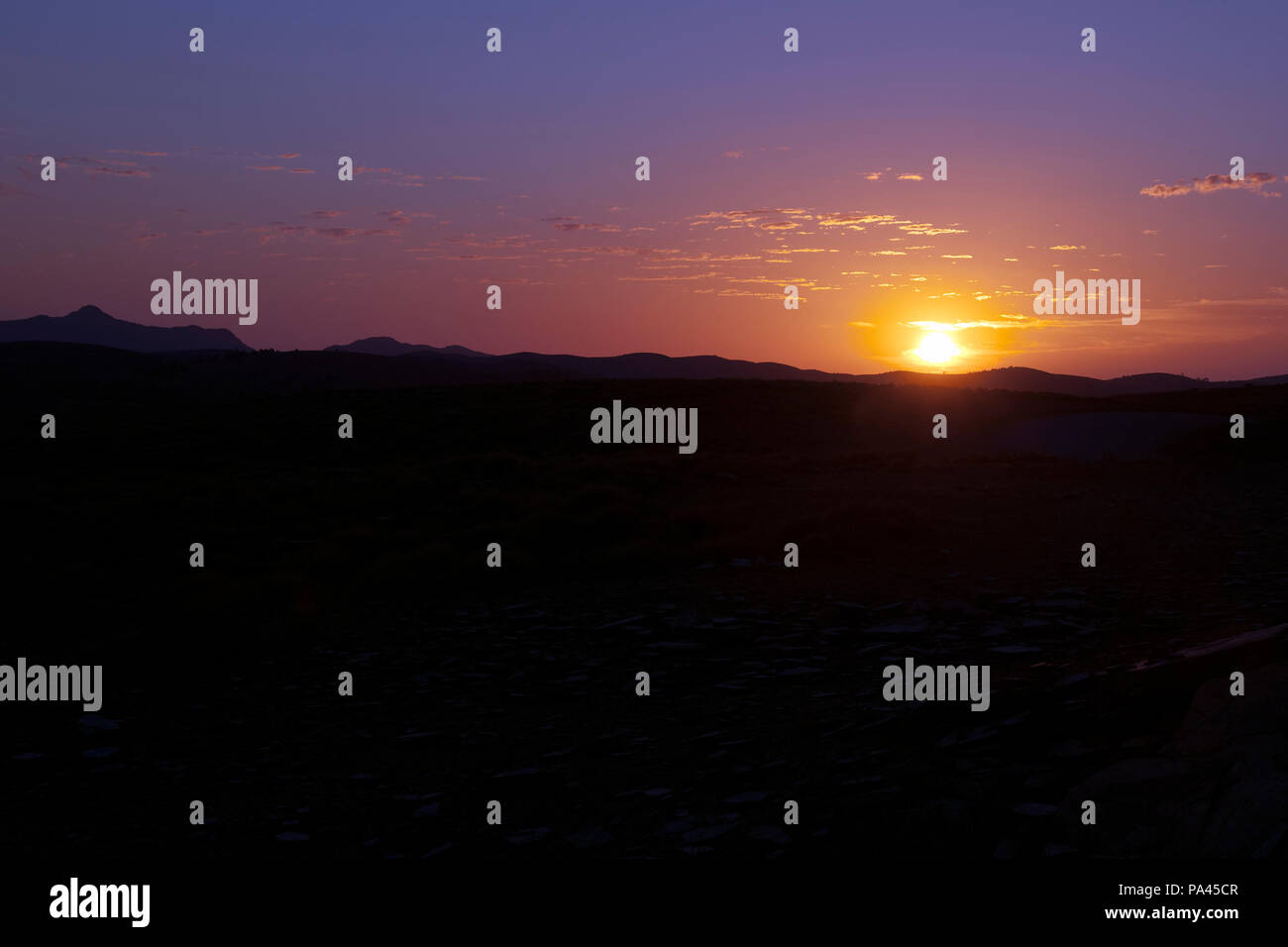 Stokes Hill lookout South Australia, view across flinders range at ...