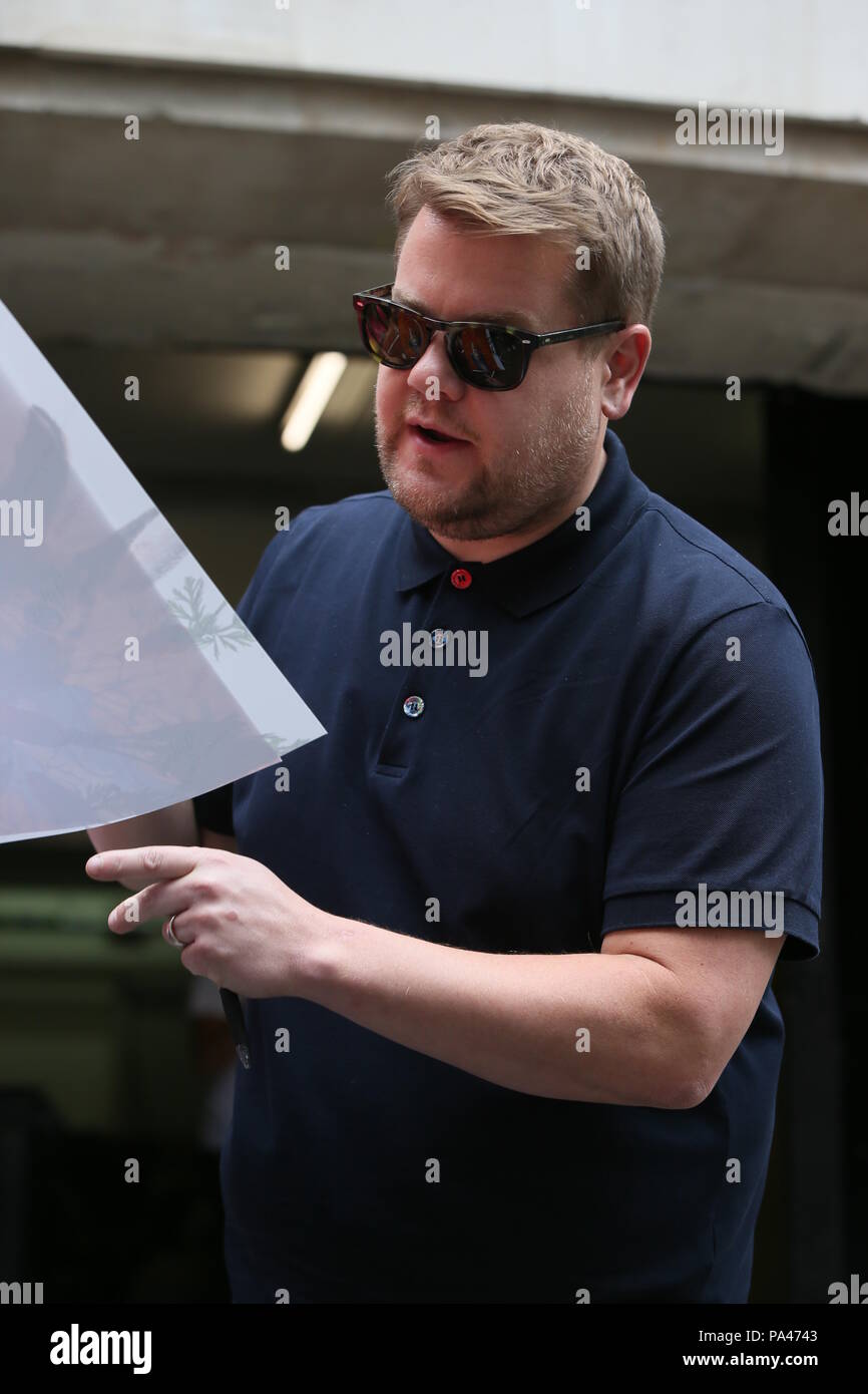 James Cordon seen filming a sketch for The Late late Show Featuring ...