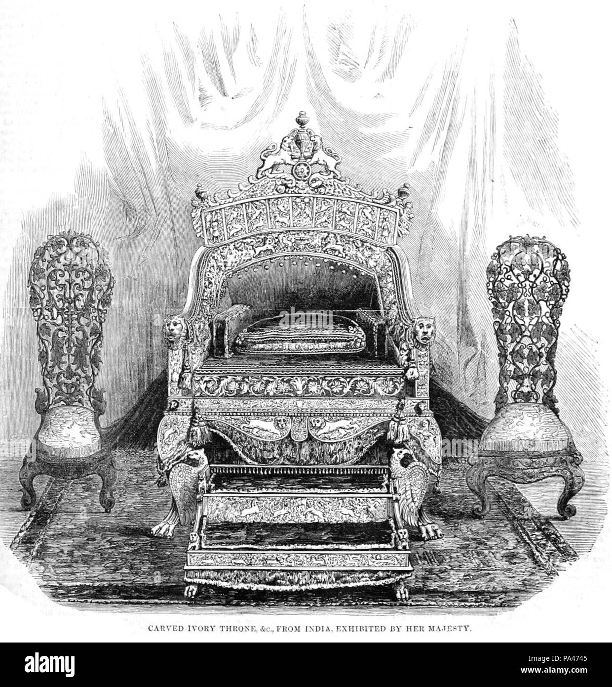 284 Carved Ivory Throne Stock Photo - Alamy