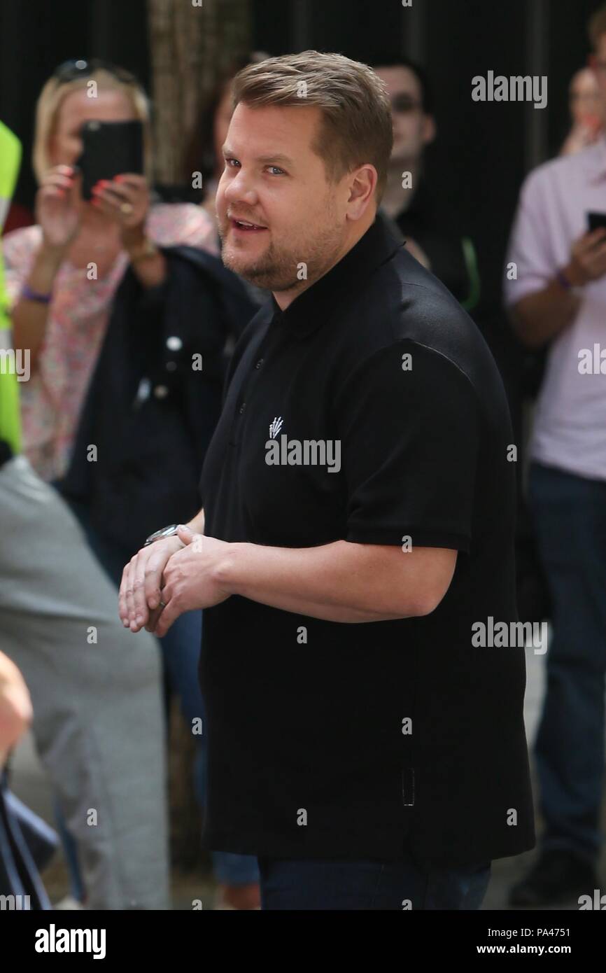 James Cordon seen filming a sketch for The Late late Show Featuring ...