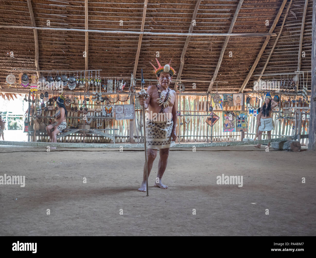 Amazon indian tribesman hi-res stock photography and images - Alamy