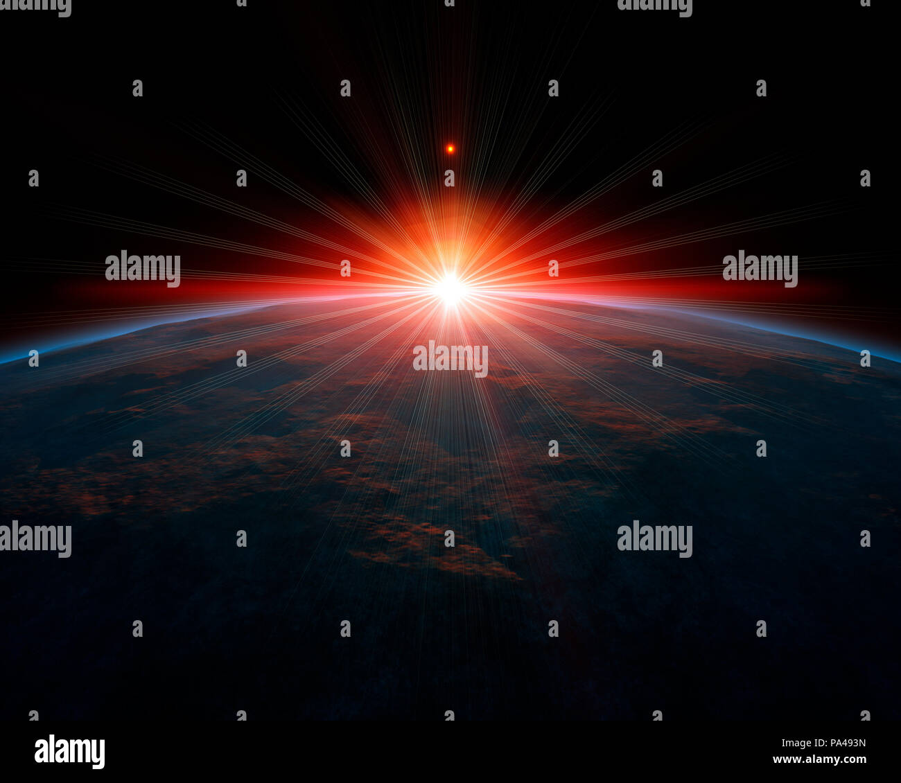 An illustration of a nice deep space planet background Stock Photo - Alamy