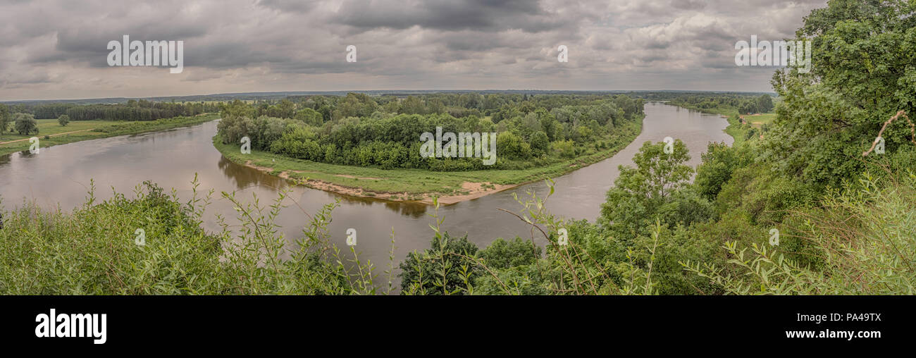 A view for the Bug River from the observation point on Góra Zamakowa in ...