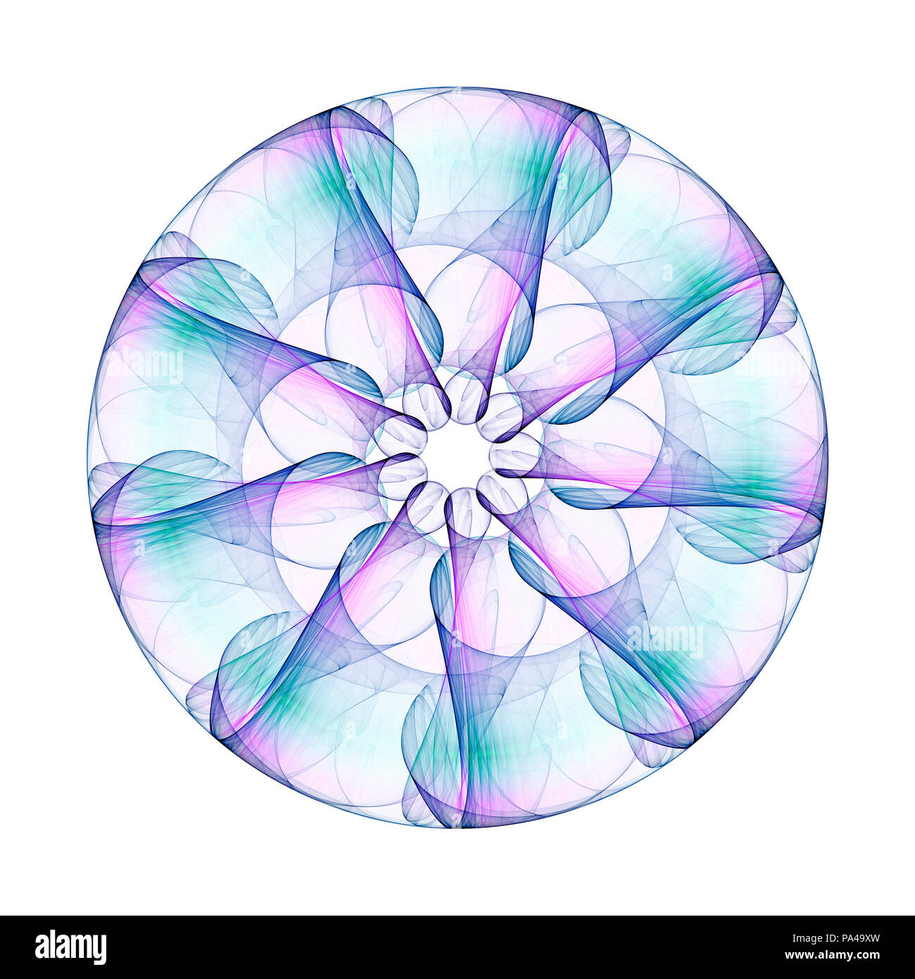 Colorful mandala circle flower Cut Out Stock Images & Pictures - Alamy